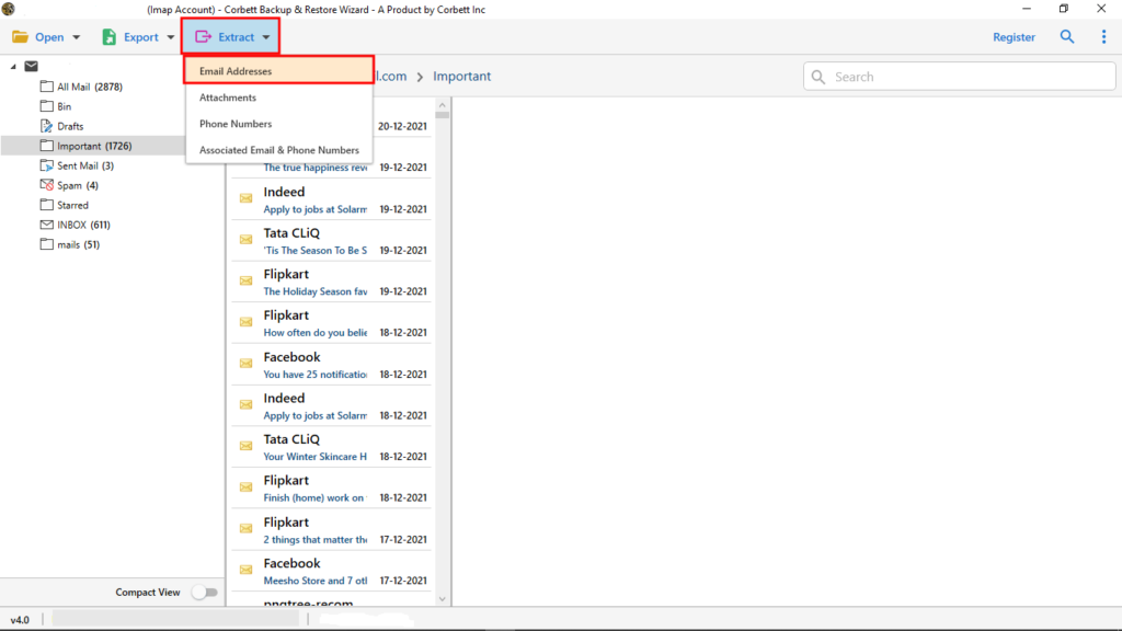 Extract Email Addresses from SeaMonkey Account Securely