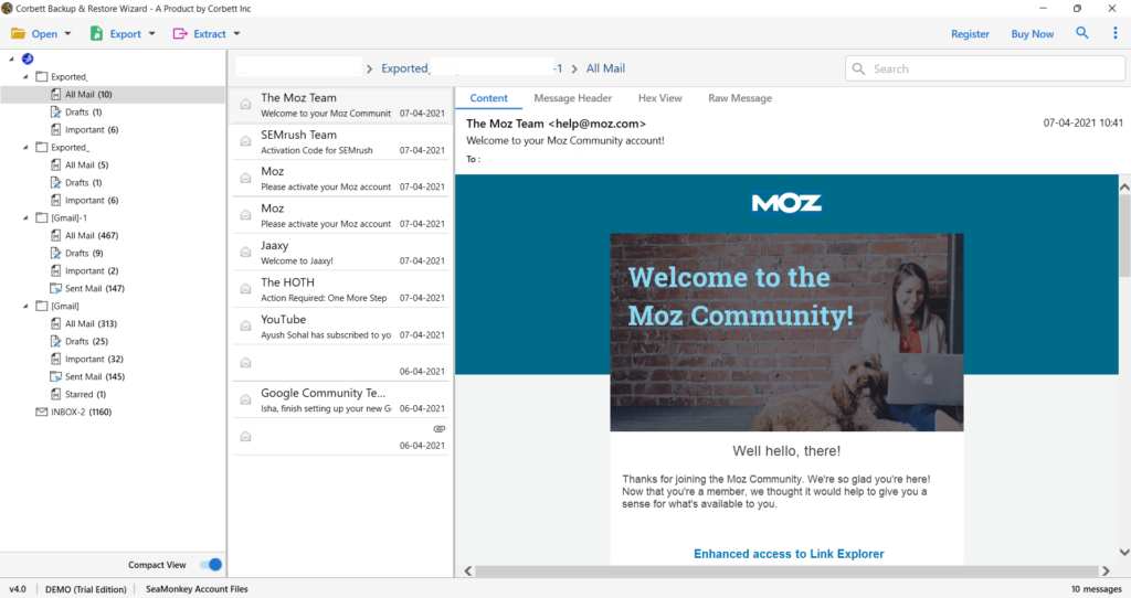 Export SeaMonkey Emails to Gmail Account - Complete User Guide ...